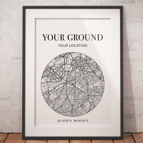 Personalised Cricket Ground Map Print / Your Cricket Stadium / - Etsy