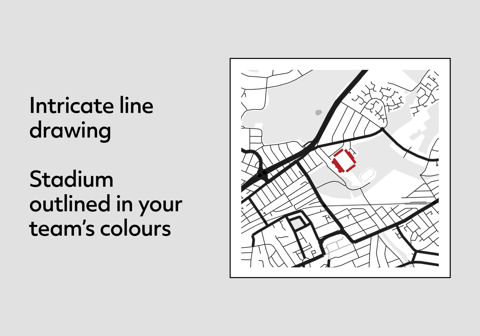 Bournemouth Print: Dean Court Map - Etsy