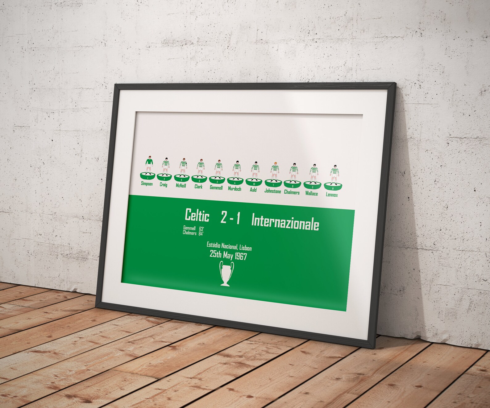 Celtic Lisbon Lions 1967: Subbuteo Print - Etsy