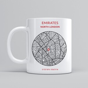 Arsenal Mug: Emirates Map - Etsy
