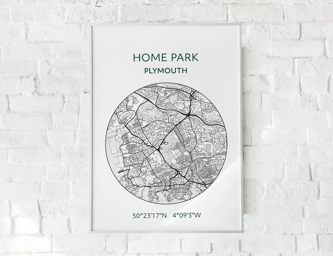 Plymouth Argyle Print: Home Park Map - Etsy UK