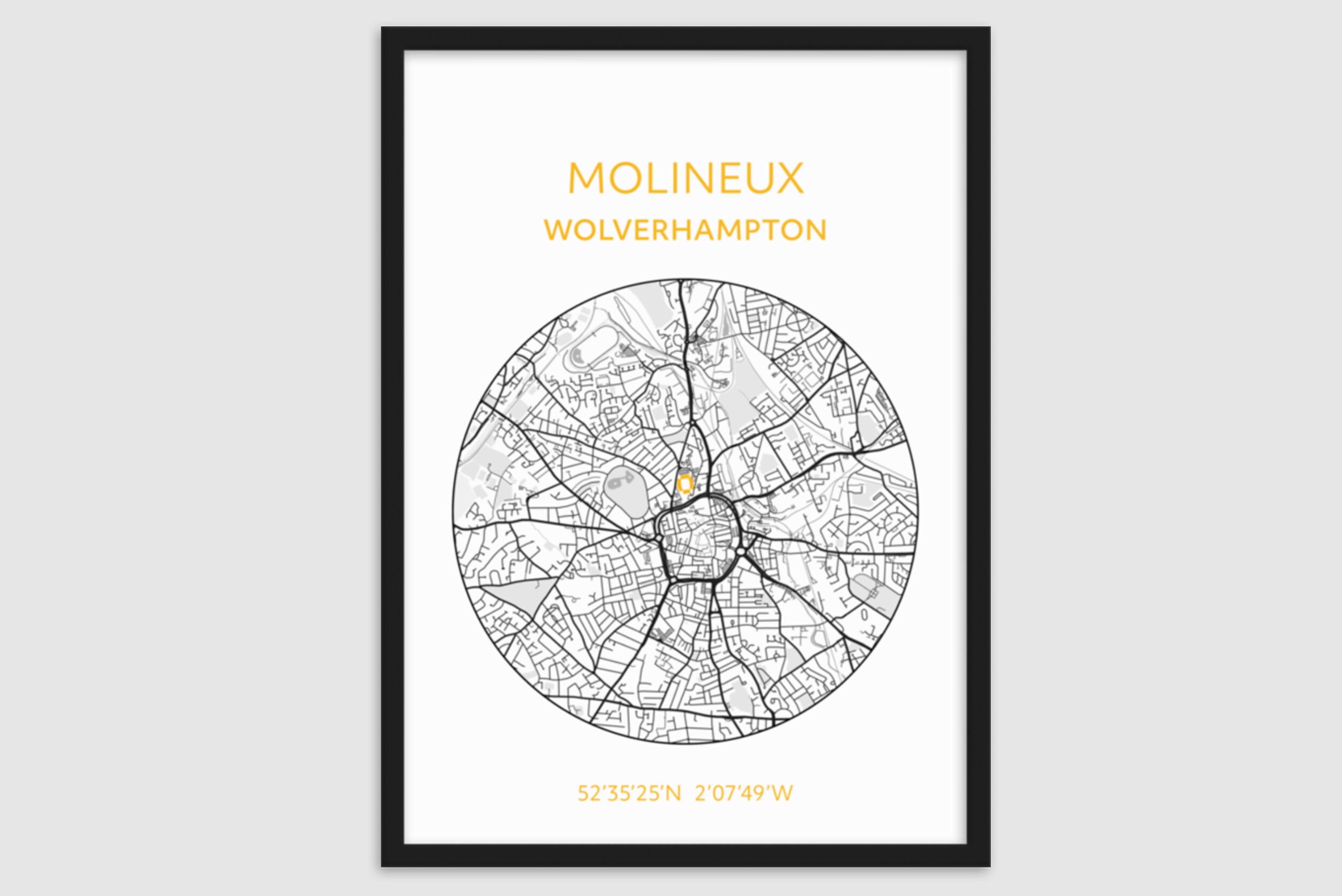 Wolves Print: Molineux Map - Etsy UK