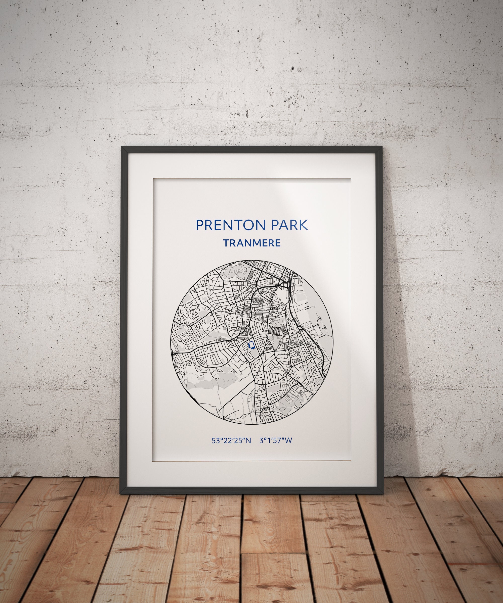 Tranmere Rovers Print: Prenton Park Map - Etsy