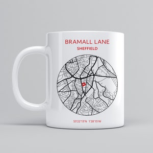 Sheffield United Mug: Bramall Lane Map - Etsy
