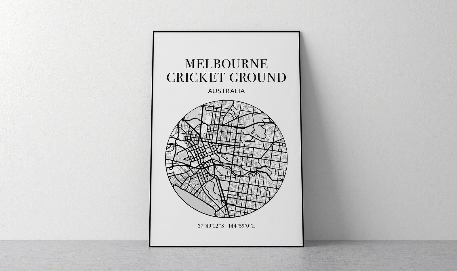 Melbourne Cricket Ground Map Print - Etsy