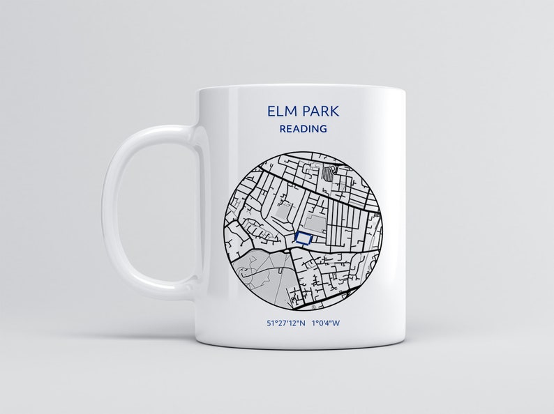 Reading FC Mug: Elm Park Map - Etsy