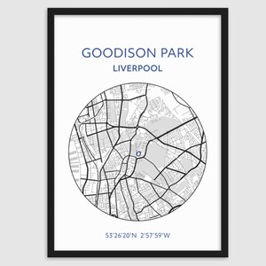 Everton Print: Goodison Park Map - Etsy