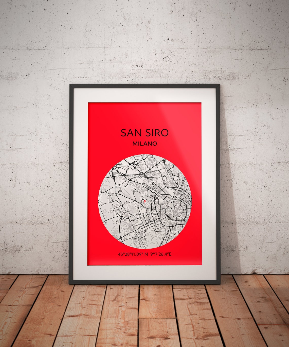 Milan: San Siro Map Print - Etsy