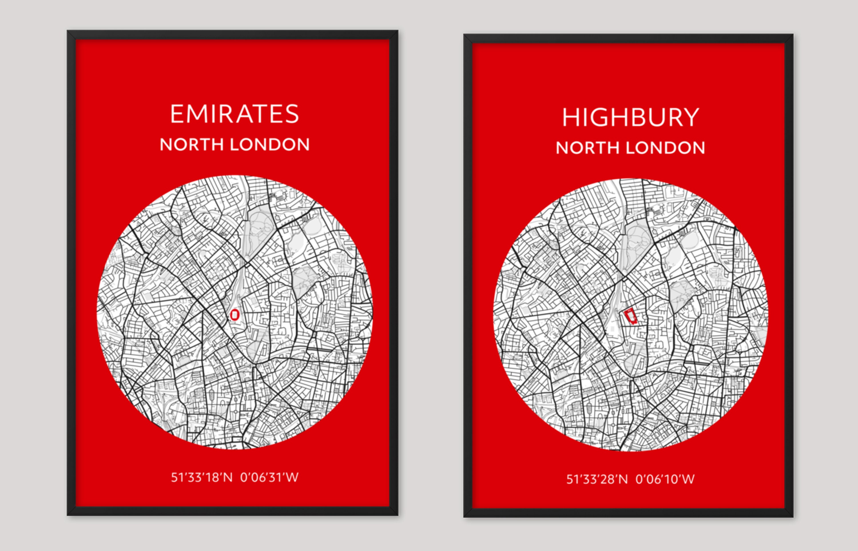 Arsenal Highbury/emirates Map - Etsy UK