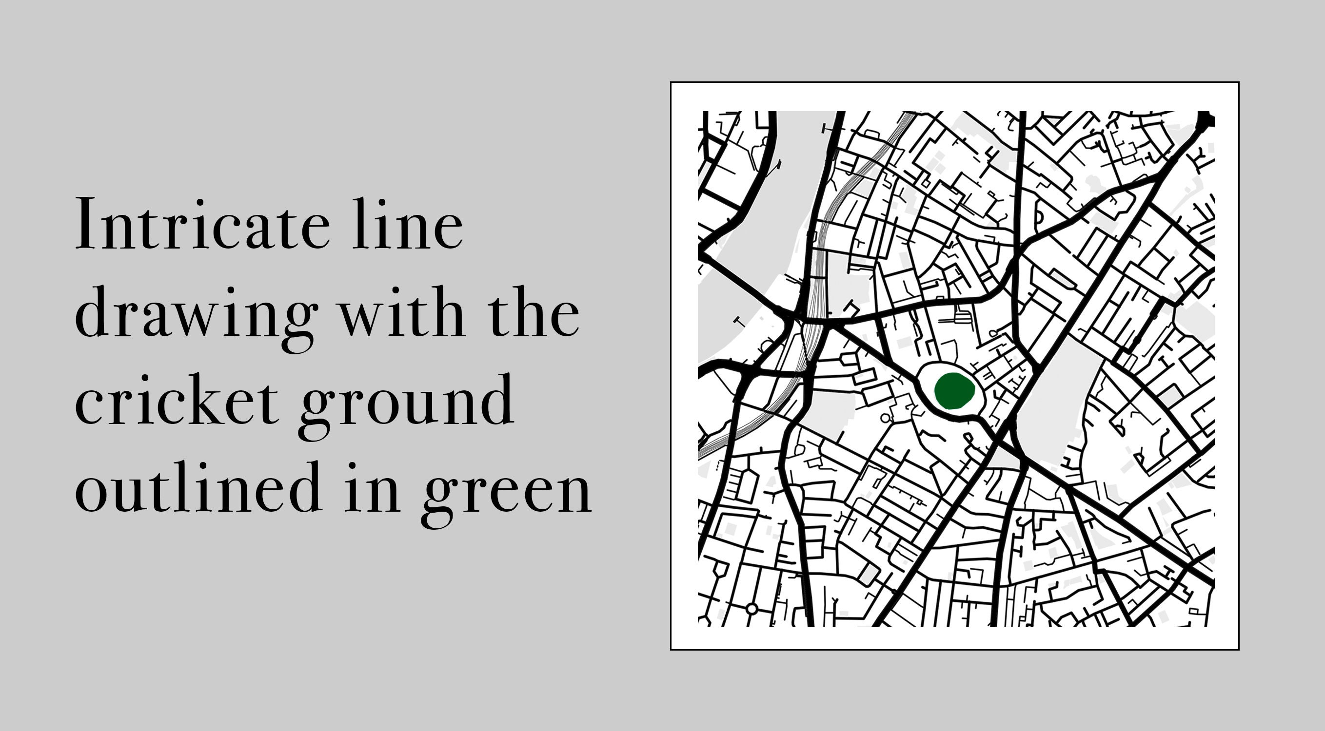 The Oval Cricket Ground Map Print | Etsy