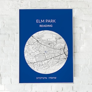 Reading FC: Elm Park Map Print - Etsy