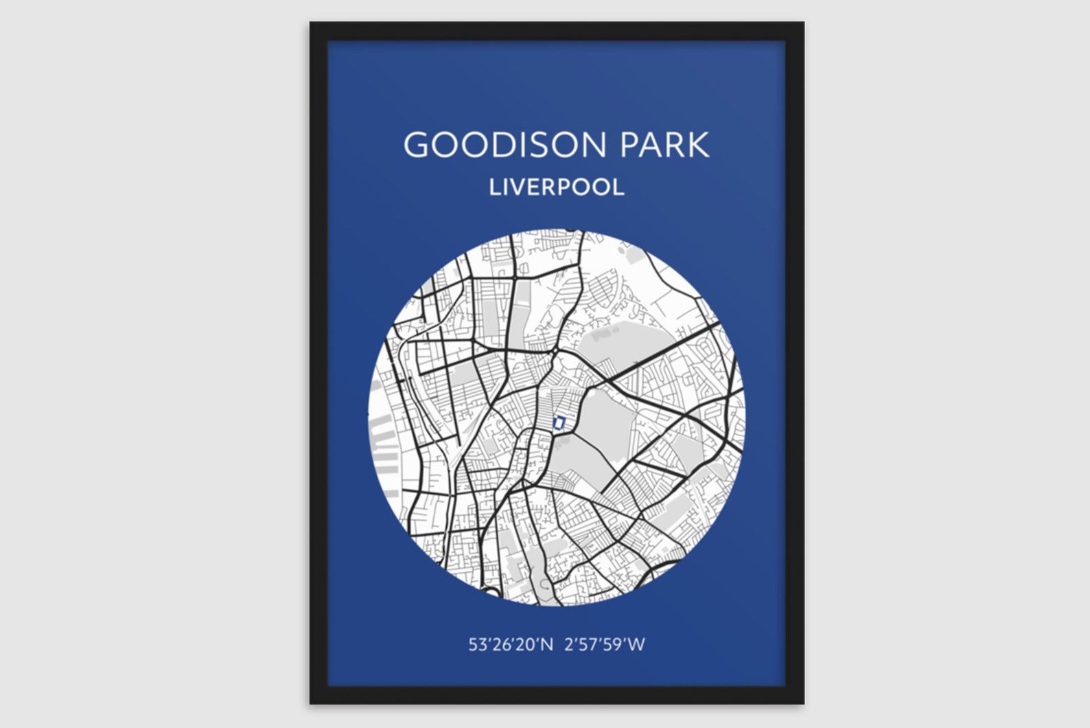 Everton Print: Goodison Park Map - Etsy