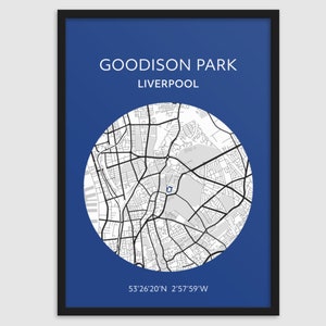 Everton Print: Goodison Park Map - Etsy