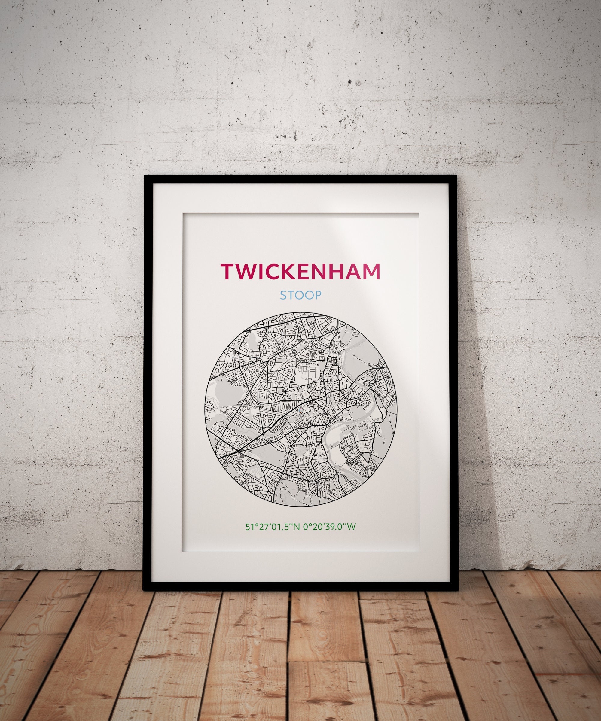 Harlequins Rugby Print: Twickenham Stoop Map - Etsy UK