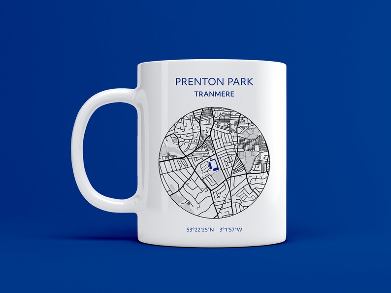 Tranmere Rovers Mug: Prenton Park Map - Etsy