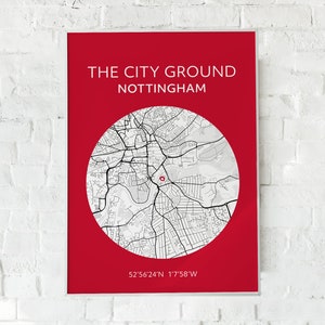 Nottingham Forest Print: City Ground Map - Etsy