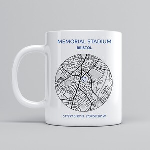 Bristol Rovers Mug: Memorial Stadium Map - Etsy