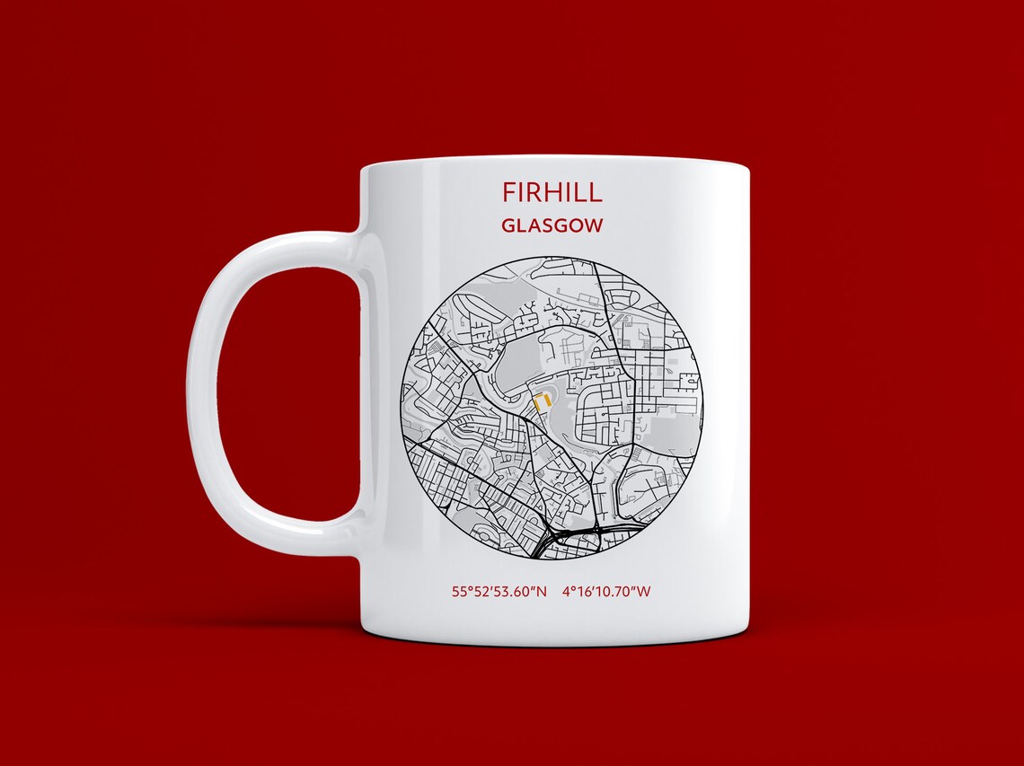 Partick Thistle Mug: Firhill Map | Etsy