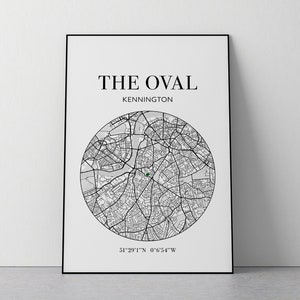 The Oval Cricket Ground Map Print - Etsy