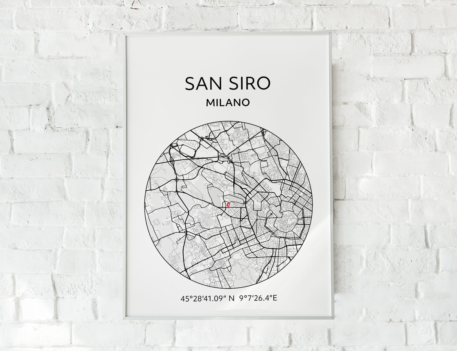 Milan: San Siro Map Print - Etsy