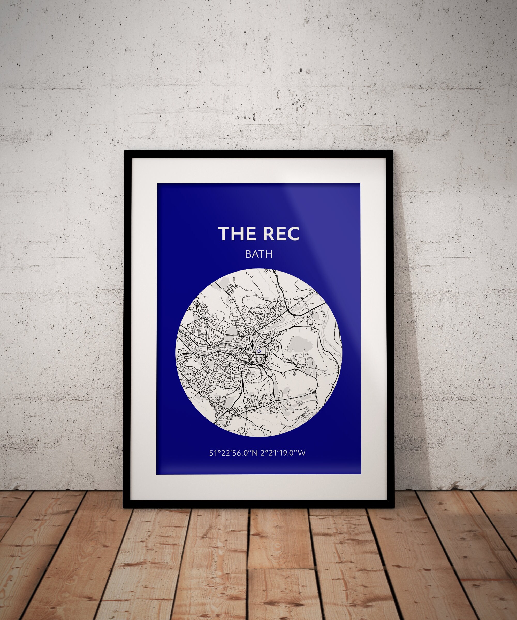 Bath Rugby Print: Recreation Ground Map | Etsy UK