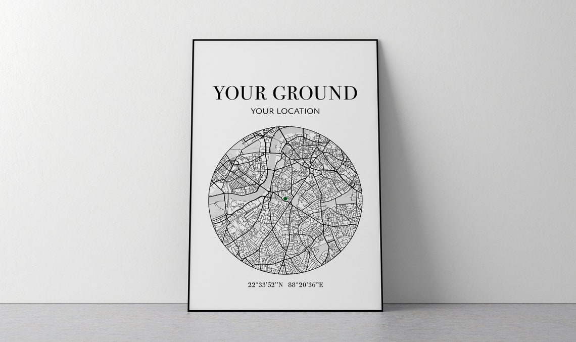Personalised Cricket Ground Map Print / Your Cricket Stadium / - Etsy