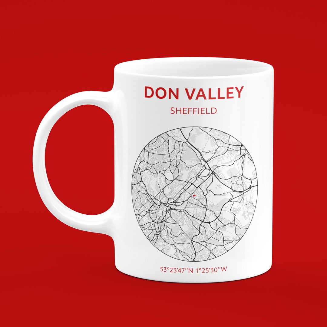 Sheffield Rugby Mug: Don Valley Map - Etsy