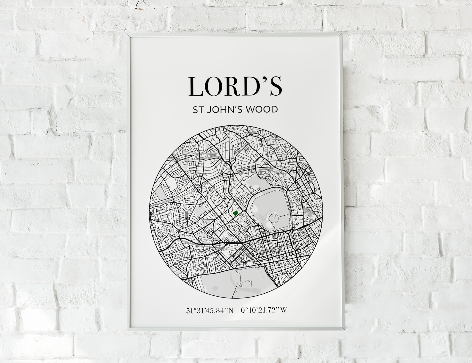 Lord's Cricket Ground Map Print - Etsy