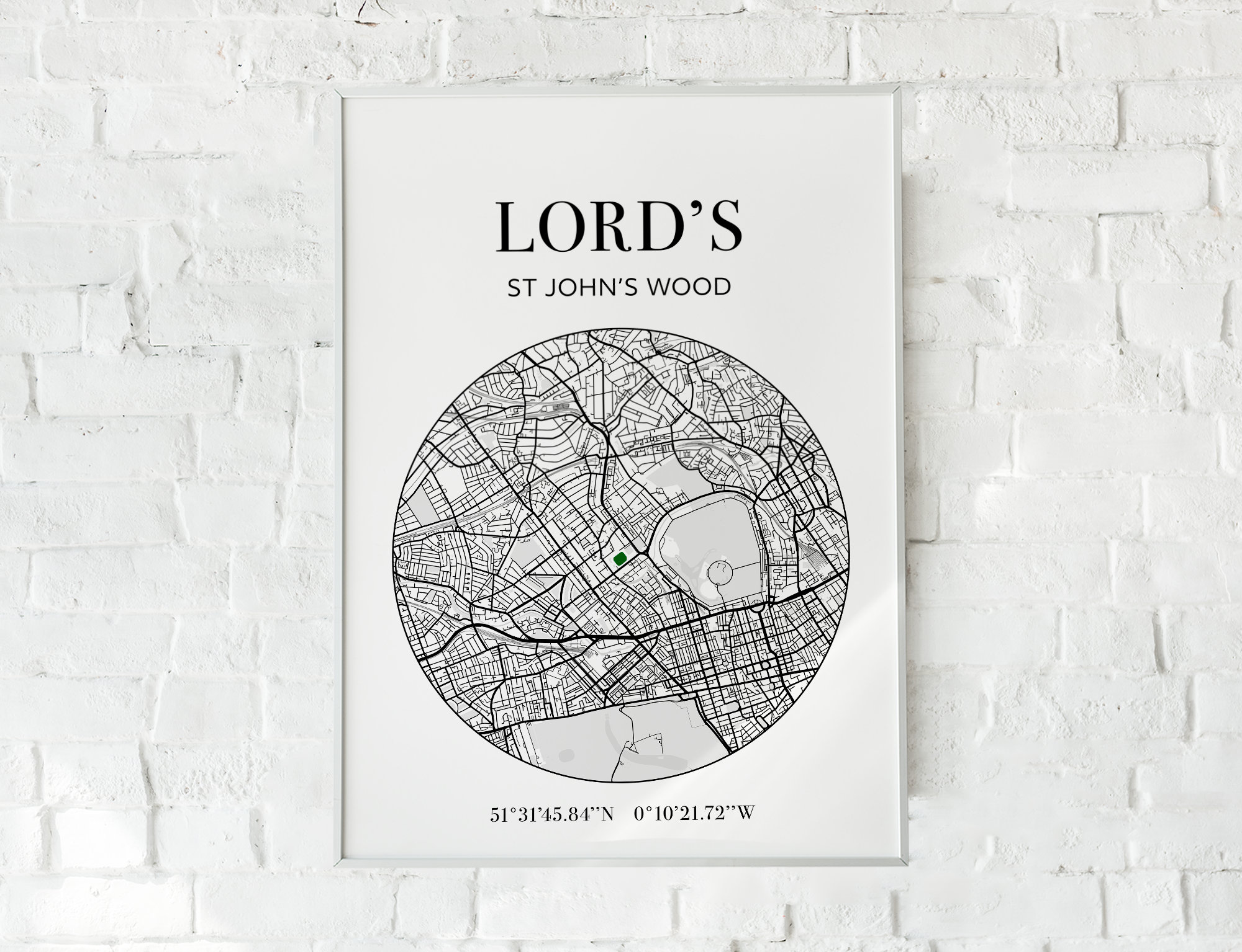 Lord's Cricket Ground Map Print | Etsy