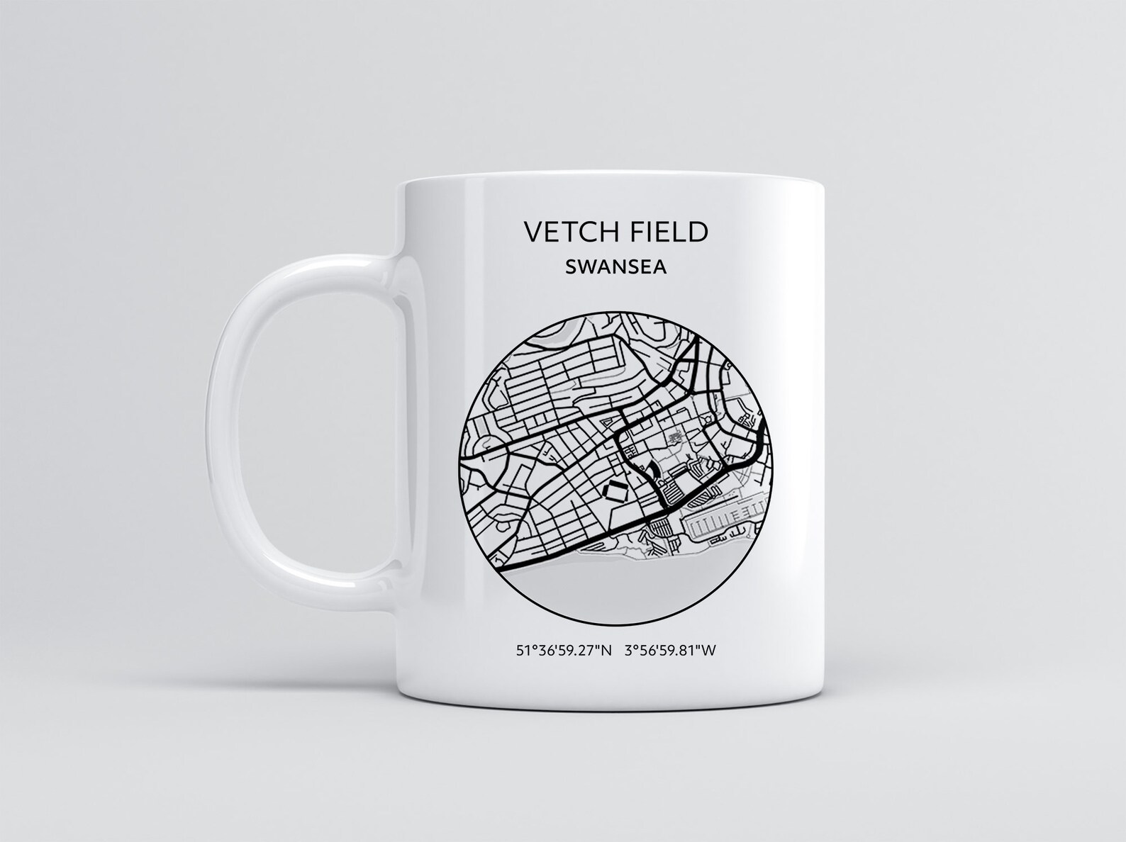Swansea City Mug: Vetch Field Map - Etsy