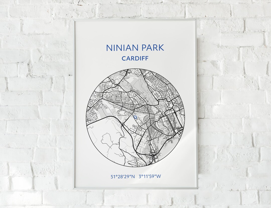 Cardiff City: Ninian Park Map Print - Etsy Norway