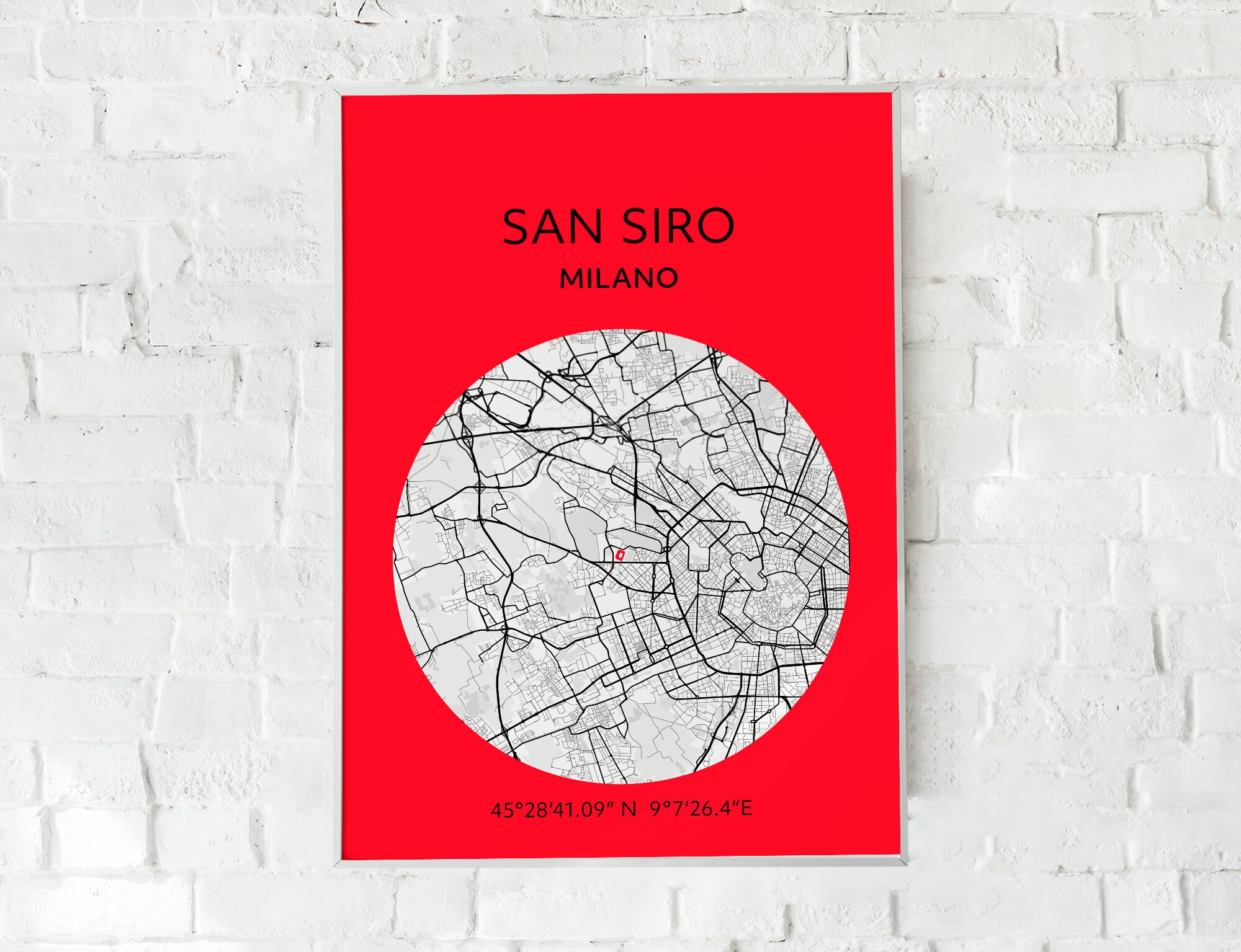 Milan: San Siro Map Print - Etsy