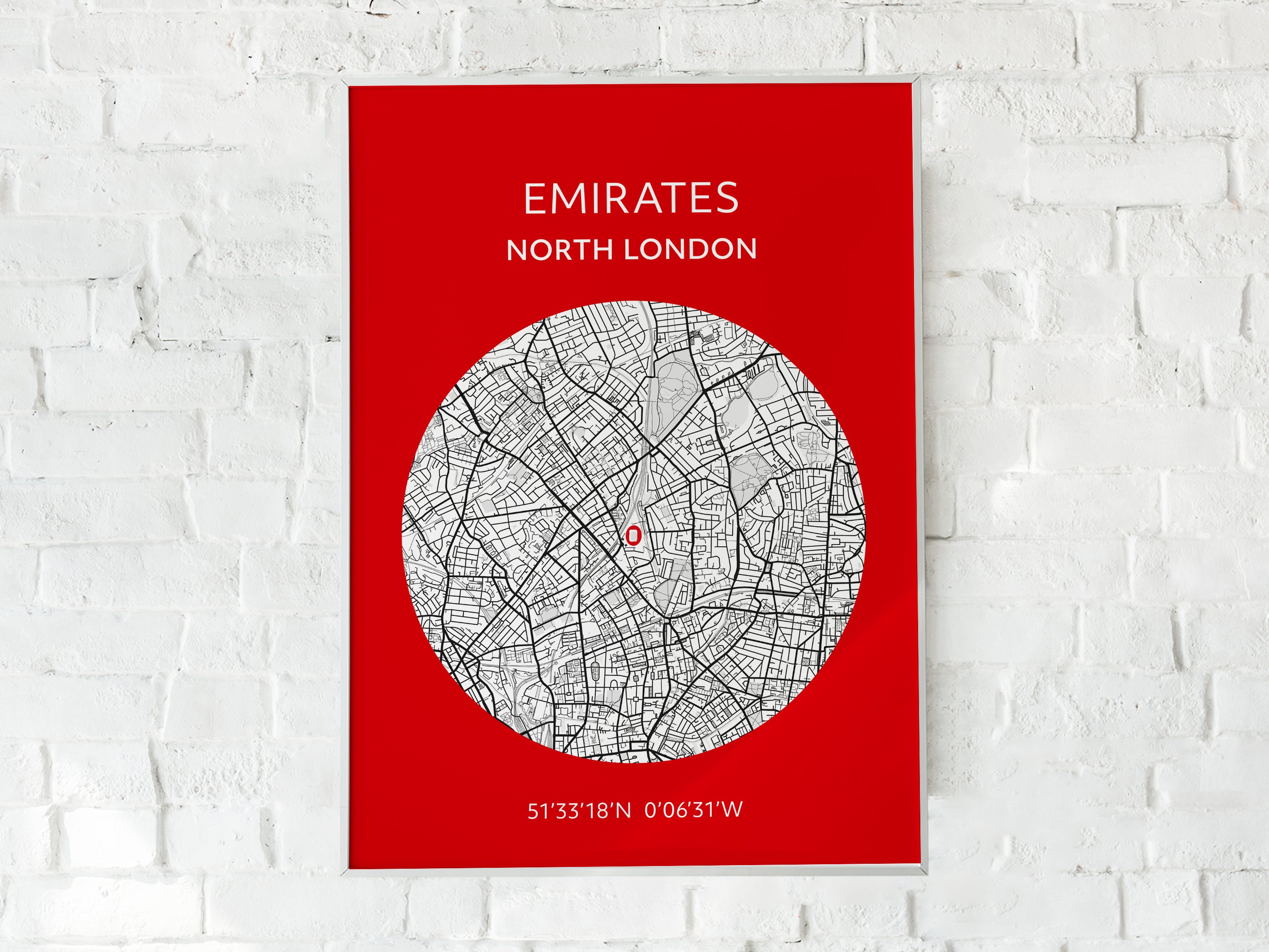Arsenal Highbury/emirates Map - Etsy UK