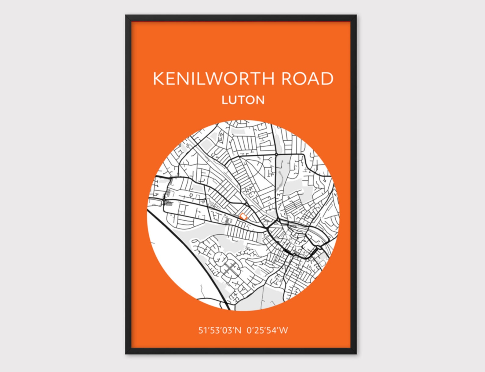 Luton Town: Kenilworth Road Map Print - Etsy