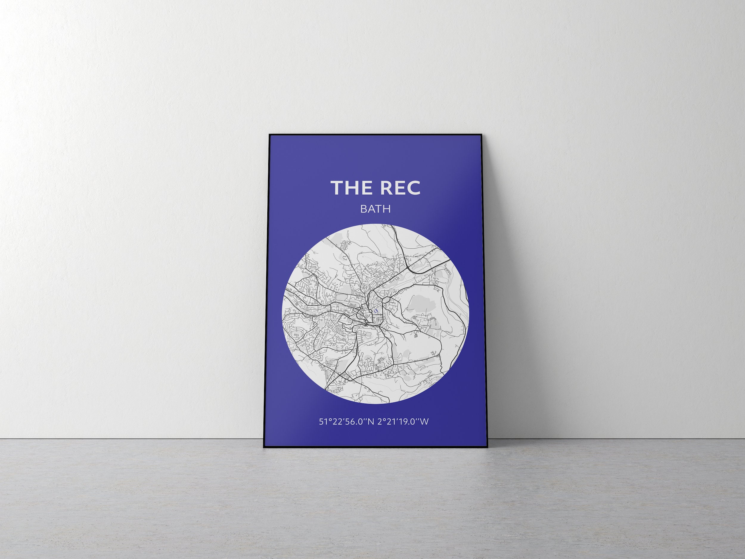 Bath Rugby Print: Recreation Ground Map | Etsy UK