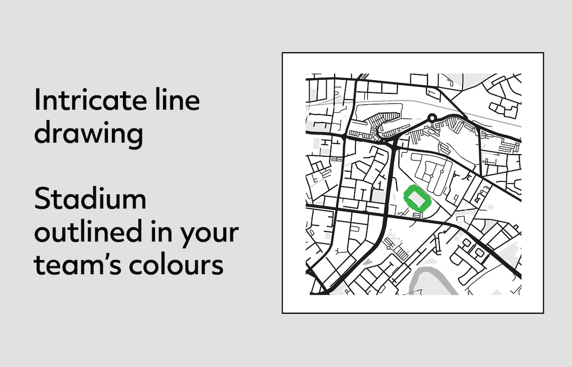 Glasgow Celtic Print: Parkhead Map - Etsy