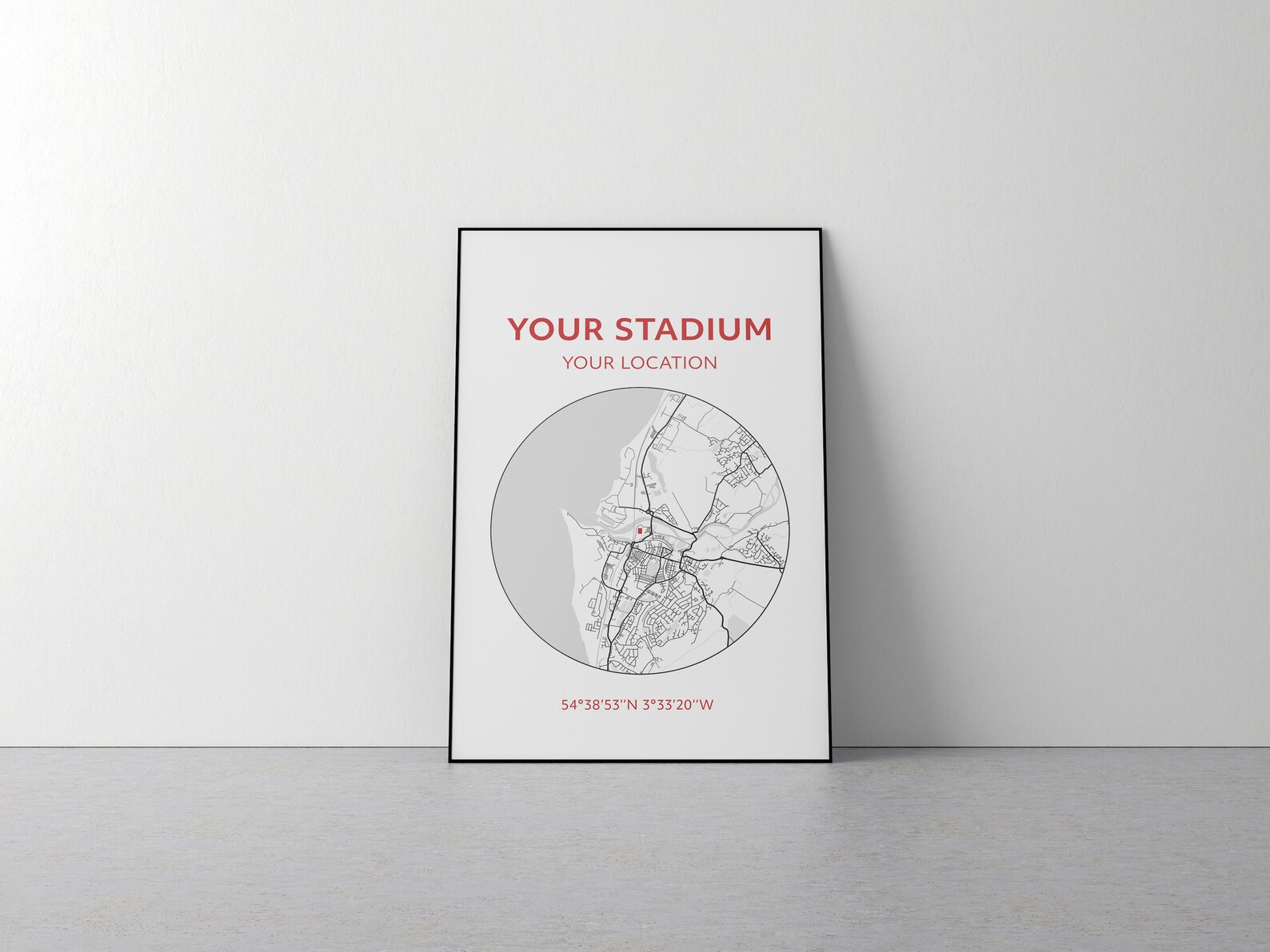 Personalised Rugby Ground Map Print / Your Rugby Stadium / Personalised ...