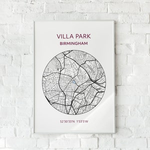 Aston Villa Print: Villa Park Map - Etsy