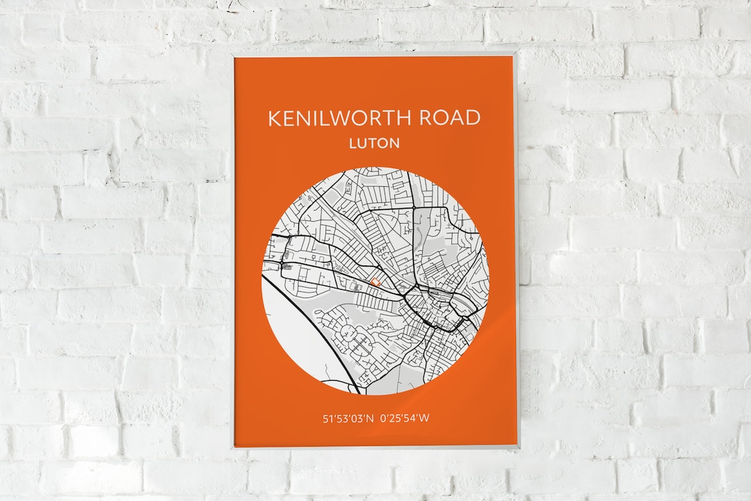 Luton Town: Kenilworth Road Map Print - Etsy