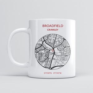 Crawley Town Mug: Broadfield Map - Etsy