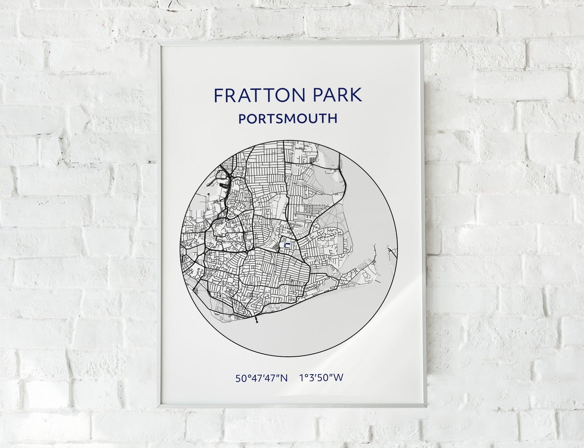Portsmouth FC Print: Fratton Park Map - Etsy