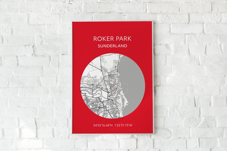 Sunderland Roker Park/stadium of Light Maps - Etsy UK