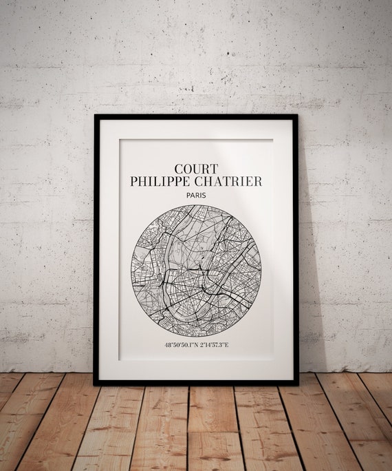 Court Philippe Chatrier Map: Tennis Print stade Roland - Etsy