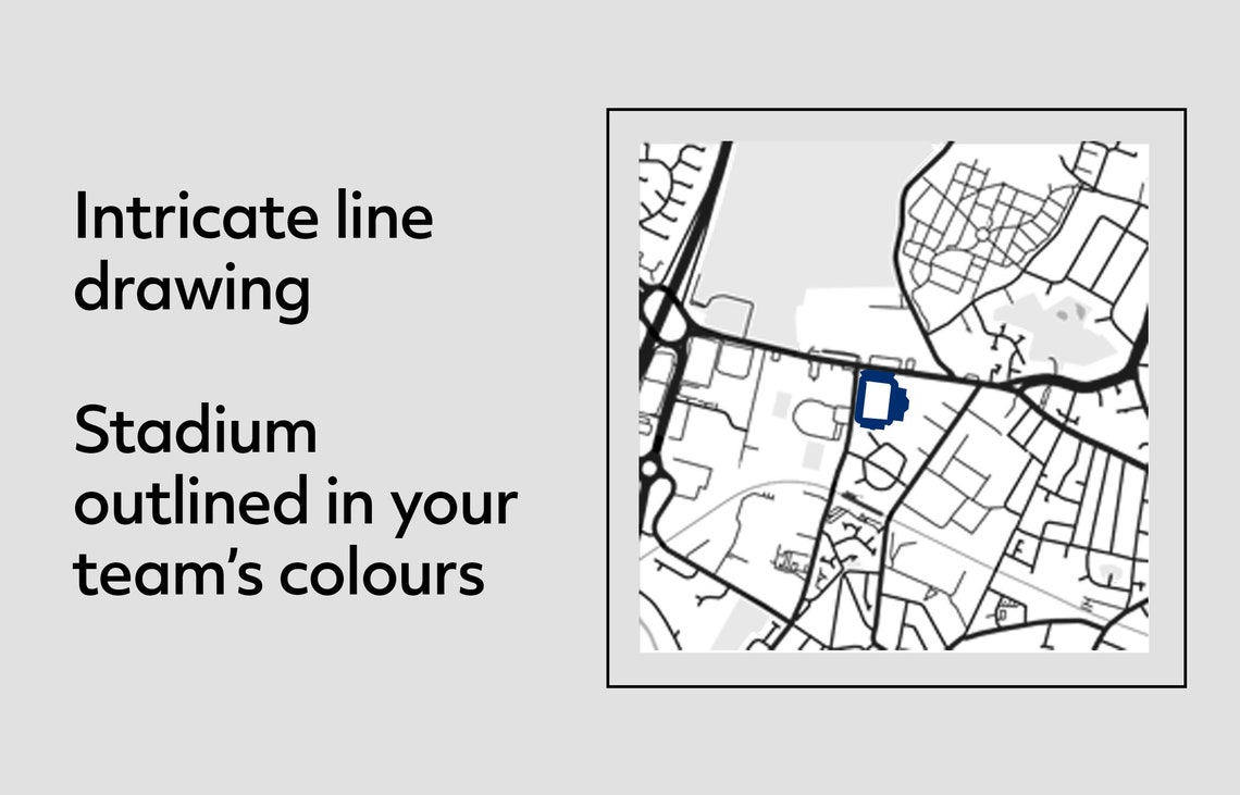 West Bromwich Albion: The Hawthorns map print | Etsy