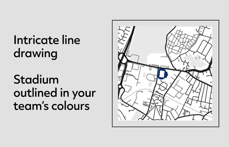 West Bromwich Albion: The Hawthorns map print | Etsy