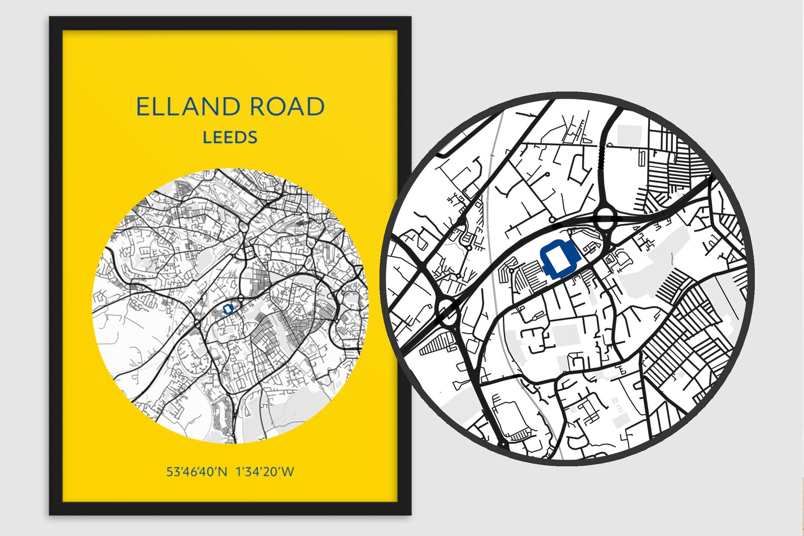 Leeds United: Elland Road Map Print | Etsy