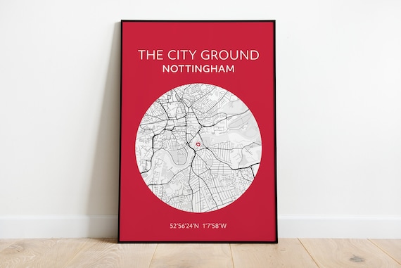Nottingham Forest Print: City Ground Map | Etsy