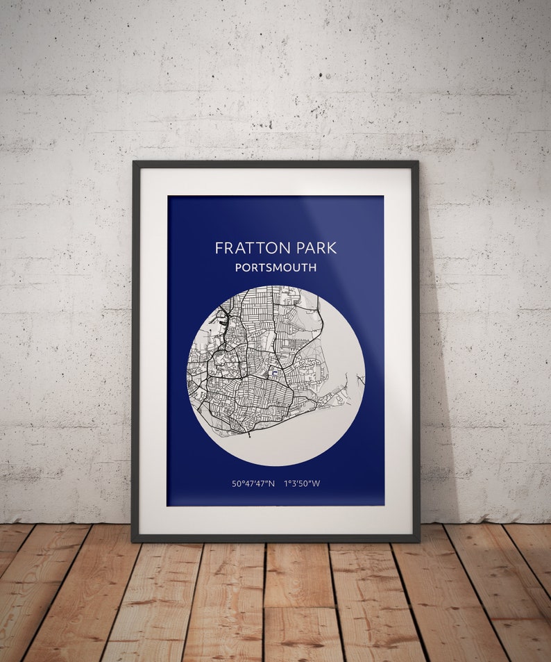 Portsmouth FC Print: Fratton Park Map - Etsy