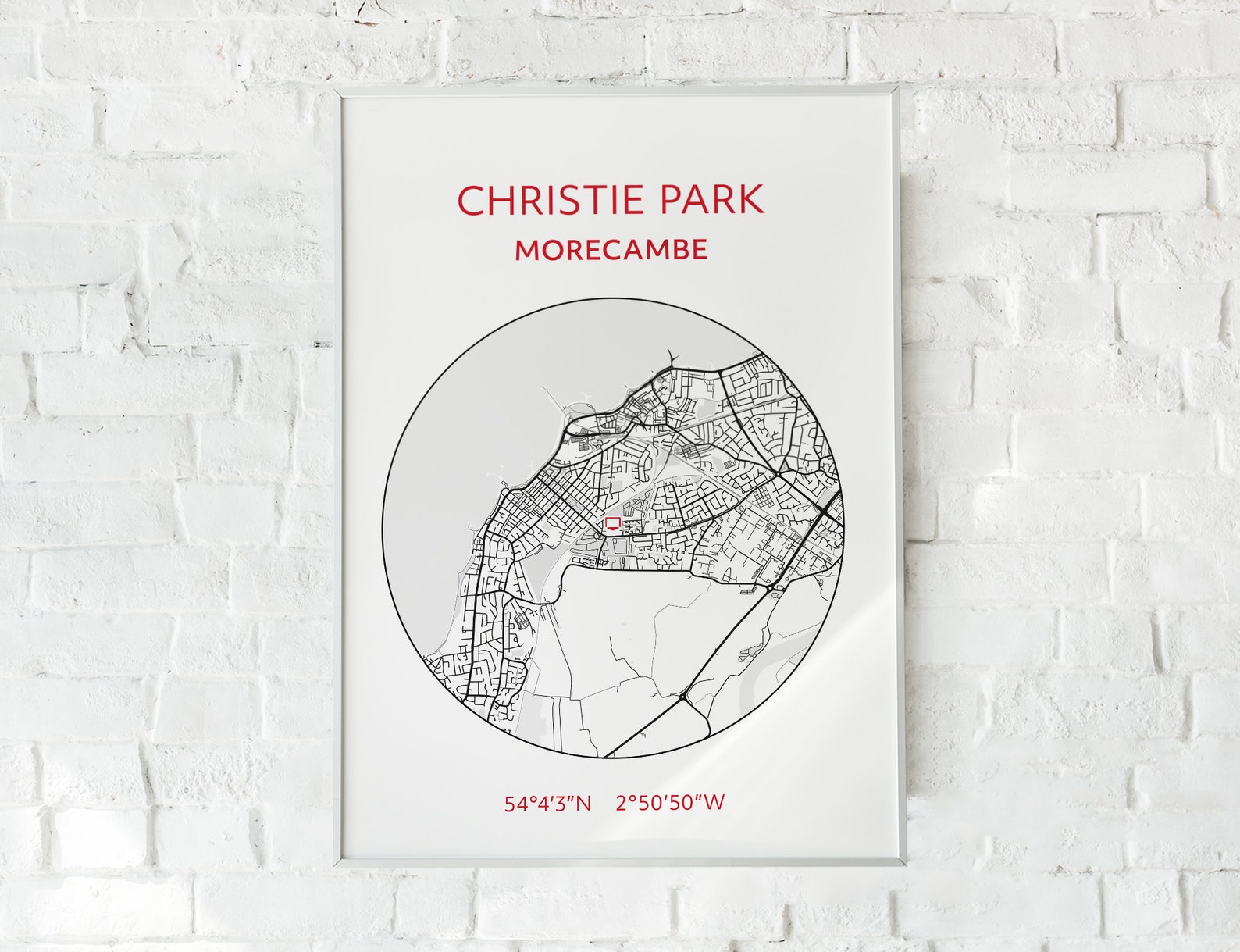 Morecambe FC Print: Christie Park Map - Etsy UK