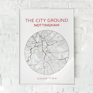 Nottingham Forest Print: City Ground Map - Etsy